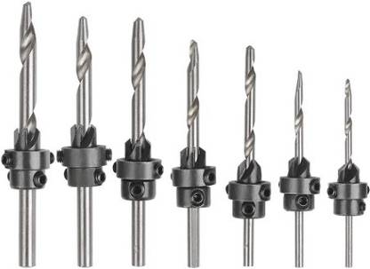 NTI Countersink Drill Bit Set Of 7pcs With Adjustable Depth Stop ...