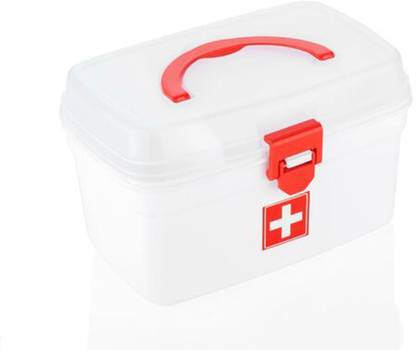 LEXMO Medical First Aid Kit Emergency Medicine Box - 250 ml Plastic ...