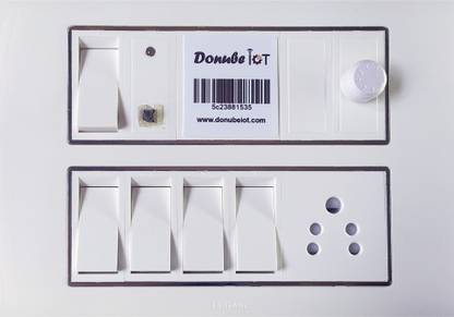 Donube Wifi Switchboard 3 Lights 1 Fan regulator 1 socket, white… 1 ...