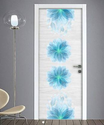 STICKER STUDIO 58 cm Floral Design Door Sticker Removable Sticker Price ...