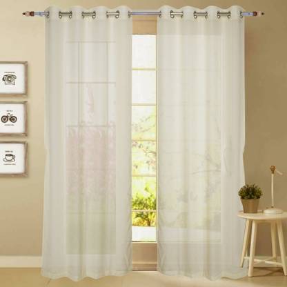 Parda Online 152 cm (5 ft) Net Transparent Window Curtain Single ...