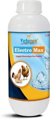 VETENEX Electro Max - Electrolytes for Poultry, Birds & Chicken - 1 LTR ...