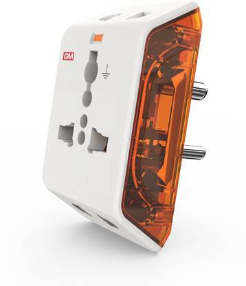 GM 3 Pin Multi Plug Travel Worldwide Adaptor White - Price in India ...