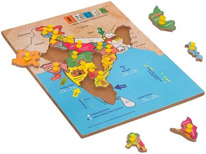 AMUSING Wooden Map Of India Educational Puzzle For Kids board Game Best ...