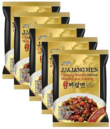 Paldo Ilpoom Jjajangmen Noodles with Black Bean Sauce - 200 gm (Pack of 5)(Imported) Instant ...