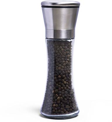 LEDGERX Glass Traditional Pepper Mill,Grinder Crusher with Adjustable ...