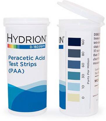 Hydrion Peracetic Acid (PAA) test strip 0-160 PPM pH Indicators Price ...