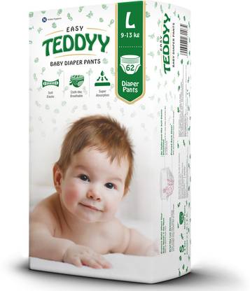 TEDDYY Baby Pant Diapers - L - Buy 62 TEDDYY Soft Nonwoven Pant Diapers ...
