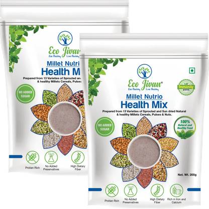 ECO JIVAN Health Mix 100% Natural With No Sugar ( Pack of 2) 400 g ...