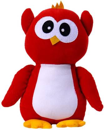 Play Toons Stuffed Red Owl Plush Animal Soft Toy for Baby, Girl, Kids ...