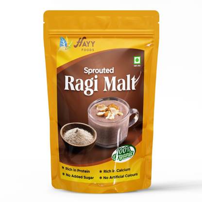 HAYYFOODS Sprouted Ragi Malt - Finger Millet - Health Drink - Calcium ...