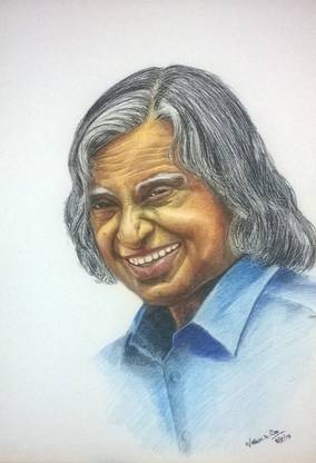 Poster Abdul Kalam Painting Scientist sla17 (Large Poster, 36x24 Inches ...