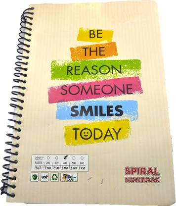 ShreeGanadhish Spiral Notebook | Register | Single Line | Pack of 3 A4 ...