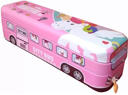 Flipkart.com | HighBoy School Bus Pencil Compass Learning Box for Bus ...