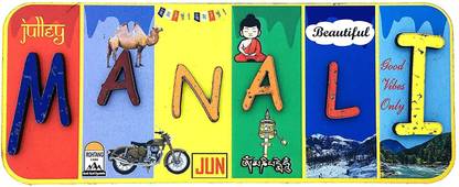 Skywalk India Souvenir Wooden MDF Manali Fridge Magnet Fridge Magnet ...