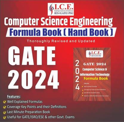GATE 2024 Computer Science Handbook Formula Book, All In One Handbook For PSU, NDA, CDS And ...