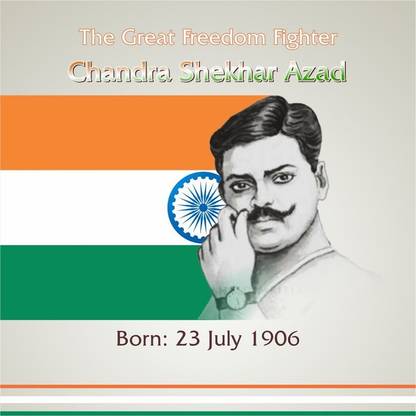 Chandra Shekhar Azad (Freedom Fighter) Poster Photo Paper Print Poster ...