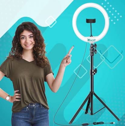 flying india 10"Big LED Ring Light with 7Ft Tripod Stand &mobile holder ...