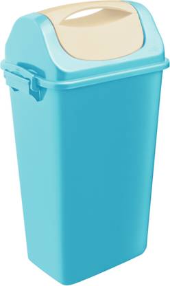 MILTON Magnum Swing Plastic Dustbin with Lid, 15 Litres, Tusker Green ...