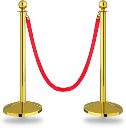 Robustt Stainless Steel Golden Q Manager with Red Velvet Rope|900mm ...
