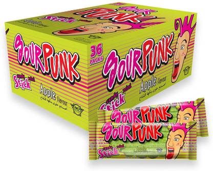 Sour Punk Mini Candy Sticks 20g - Pack of 36 Apple Candy Sticks Price ...