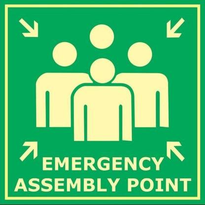 RLDigitalUnits Emergency Assembly Point Sign Board Emergency Sign Price ...