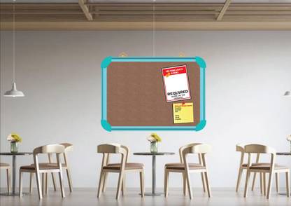WRITING AND DISPLAY Pin-up board 3*2 feet,AQUA ALLUMINIUM FRAME(CARAMEL ...