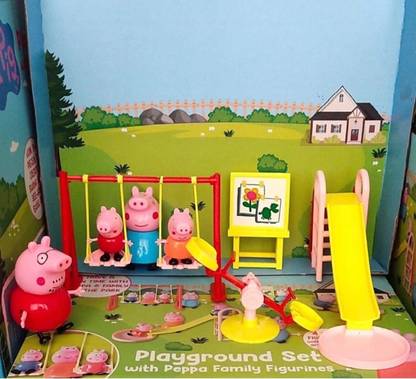 lilheaven Peppa Pig Playground Set Peppa Pig Family Slide, Swing ...