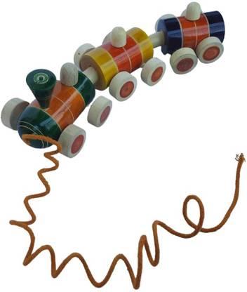Krida Wooden Toys Trains Pull Along Toy - Wooden Toys Trains Pull Along ...
