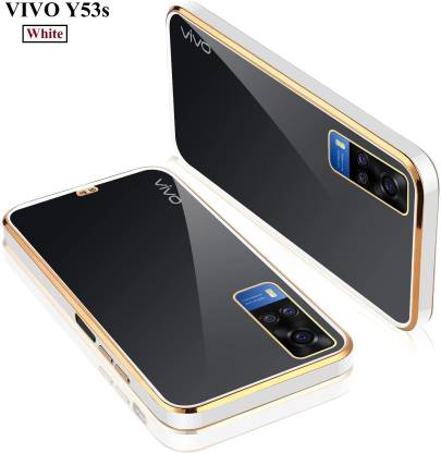 VAPRIF Back Cover for Vivo Y53s, Golden Line, Premium Soft Chrome Case ...