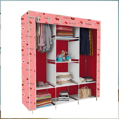 ENTIRELY ELITE Cherry Print Carbon Steel Collapsible Wardrobe Price in ...