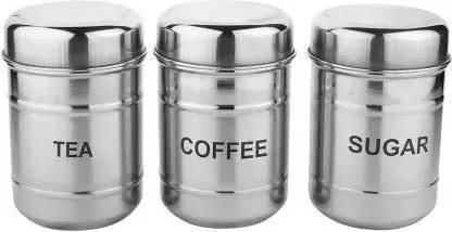 STOREeASY Stainless Steel Tea Sugar Containers/Canisters 700 ml (pack ...
