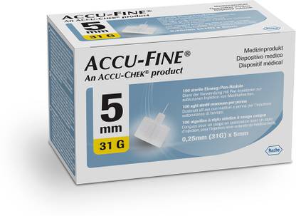 ACCU-CHEK Accu-Fine Insulin Pen Needles (31G) * 5mm Glucometer Lancets ...