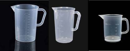 polylab Measuring Jug 2000ml & BEAKER 500ML, 100ML COMBO SET Measuring ...