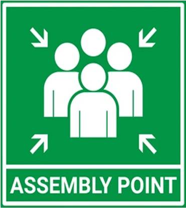RLDigitalUnits Assembly Point Sign Board Emergency Sign Price in India ...