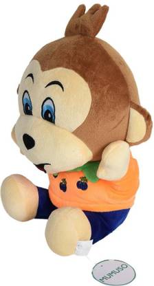Mumuso Plush Muppet Monkey 14" Animal Stuffed Soft Toy | Orange | Gift ...