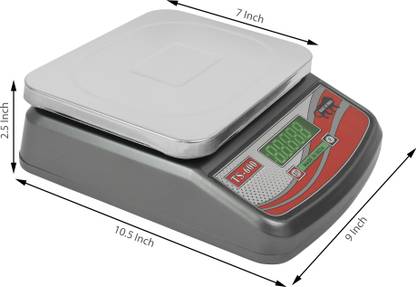 nolunt 30Kg Electronic Chargeable Weighing Machine with Front & Back Double Display Weighing ...