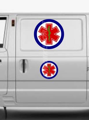 Ambulance Sticker Pack Of 5 ( 8,5 & 4 Inch) | Emergency Ambulance ...