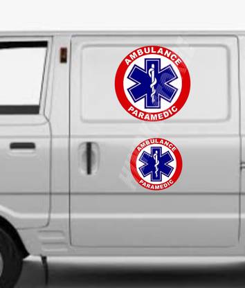 Ambulance Sticker Pack Of 5 ( 8,5 & 4 Inch) | Emergency Ambulance ...