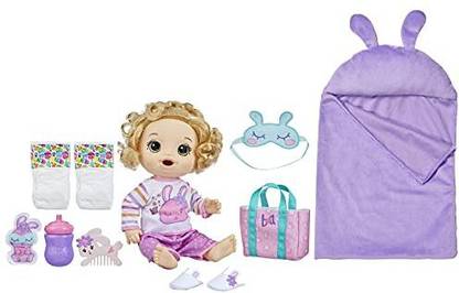 Baby Alive Bunny Sleepover Baby, Bedtime-Themed 12-Inch Doll for Kids ...
