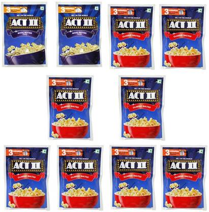 ACT II 2 Magic Butter and 8 Classic Salted FlavourPopcorn,Each 40g ...