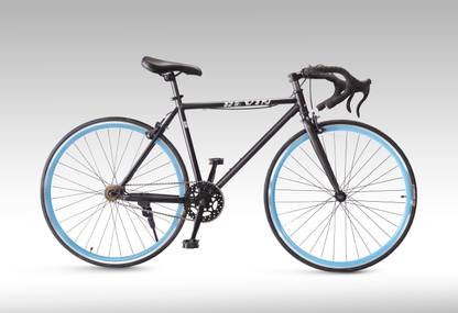 REVIN Fixie | Single Speed Roadbike | without gear Road Bicycle ( Black ...
