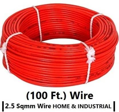 Kaalingaa FR Insulated 2.5mm Red Copper Wire for Home or Domestic ...