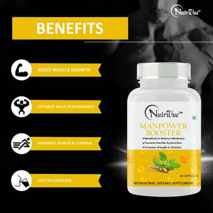 Nutrivue Manpower Vitamin For Men to Boost Stamina,Power & Muscle 60 ...