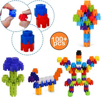 Kidsbuddy Educational Smart and Creative Hexagonal building Blocks with ...