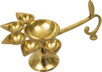Spillbox Kapoor/Karpoor Panch Aarti Diya 5 Face Jyoti Diya Karpuram ...