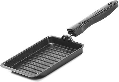 NIRLON Nirlon Non Stick Aluminium Mini Grill Pan 14cm Gas & Stove ...