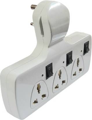 DYNAMIC 3+3 Socket Extension Board Multi Plug With Individual Switch ...
