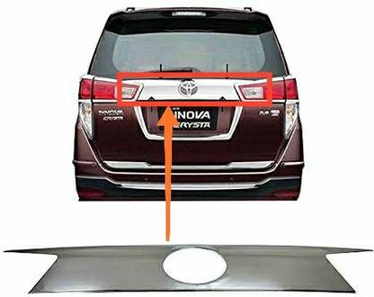 After cars Innova Crysta Chrome Rear Boot Dicky Dicky Garnish Number ...
