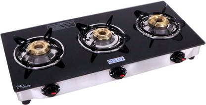 cello Platinum 3 Burner Stainless Steel Manual Gas Stove Price in India ...